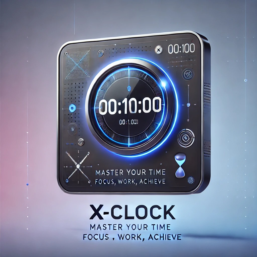 x-clock - the simplest and easiest free productivity tool
